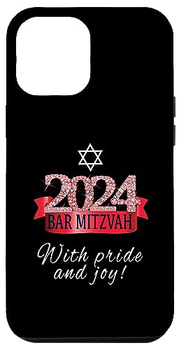 iPhone 13 Pro Max Bar Mitzvah 2024 I With Pride & Joy I Red Banner Decor Case