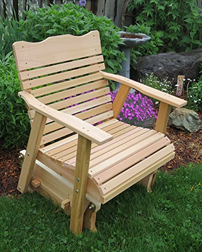 Kilmer Creek 2 Foot Natural Cedar Porch Glider, Amish Crafted