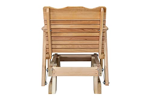 Kilmer Creek 2 Foot Natural Cedar Porch Glider, Amish Crafted