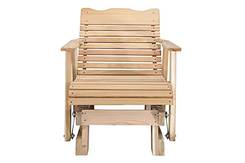 Kilmer Creek 2 Foot Natural Cedar Porch Glider, Amish Crafted