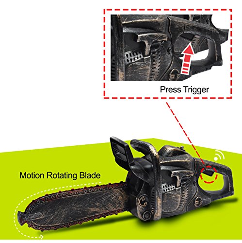 Liberty Imports Bloody Rusty Chainsaw Motion and Sound Battery Operated Halloween Massacre Role Play Prop Accessory (16 Inches)