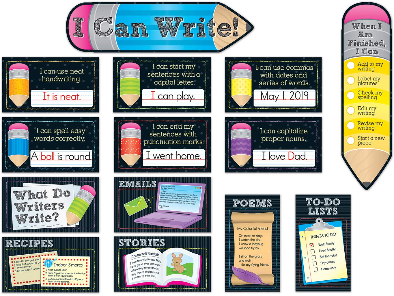 I Can Write! Mini Bulletin Board Set