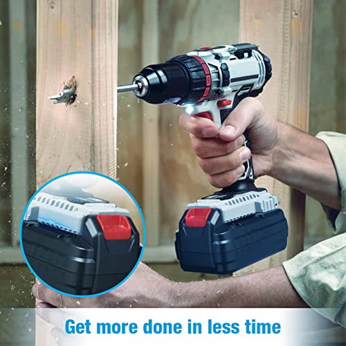 Powerextra Upgraded 2 Pack 18V 4.0Ah Replacement Battery Compatible with Porter Cable 18V Battery PC18B PCC489N for 18-Volt Porter Cable Cordless Tools