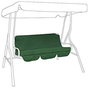 dDanke Patio Swing Cushion Cover Swing Seat Cover Replacement for 3 Seat Swing Chair Dustproof Protection 150X50X10CM, Cover Only (Green)