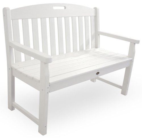 Trex Outdoor Furniture TXB48CW 48-Inch Yacht Club Bench, Classic White