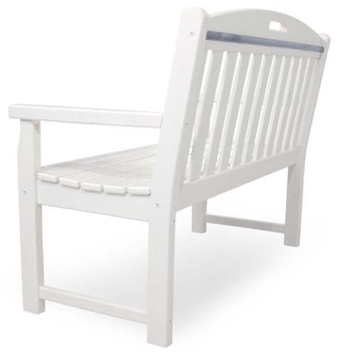 Trex Outdoor Furniture TXB48CW 48-Inch Yacht Club Bench, Classic White