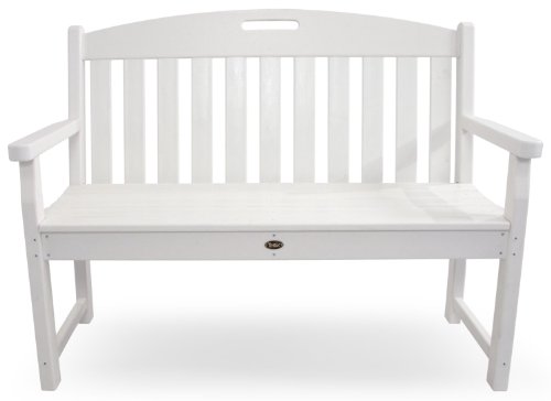 Trex Outdoor Furniture TXB48CW 48-Inch Yacht Club Bench, Classic White