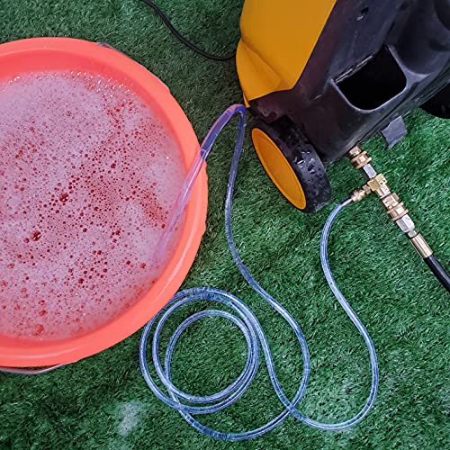 Raincovo Downstream Injector for Pressure Washer, Power Washer Chemical Injector Kit, Soap Injector, 3/8 Inch Quick Connect, 4000 PSI