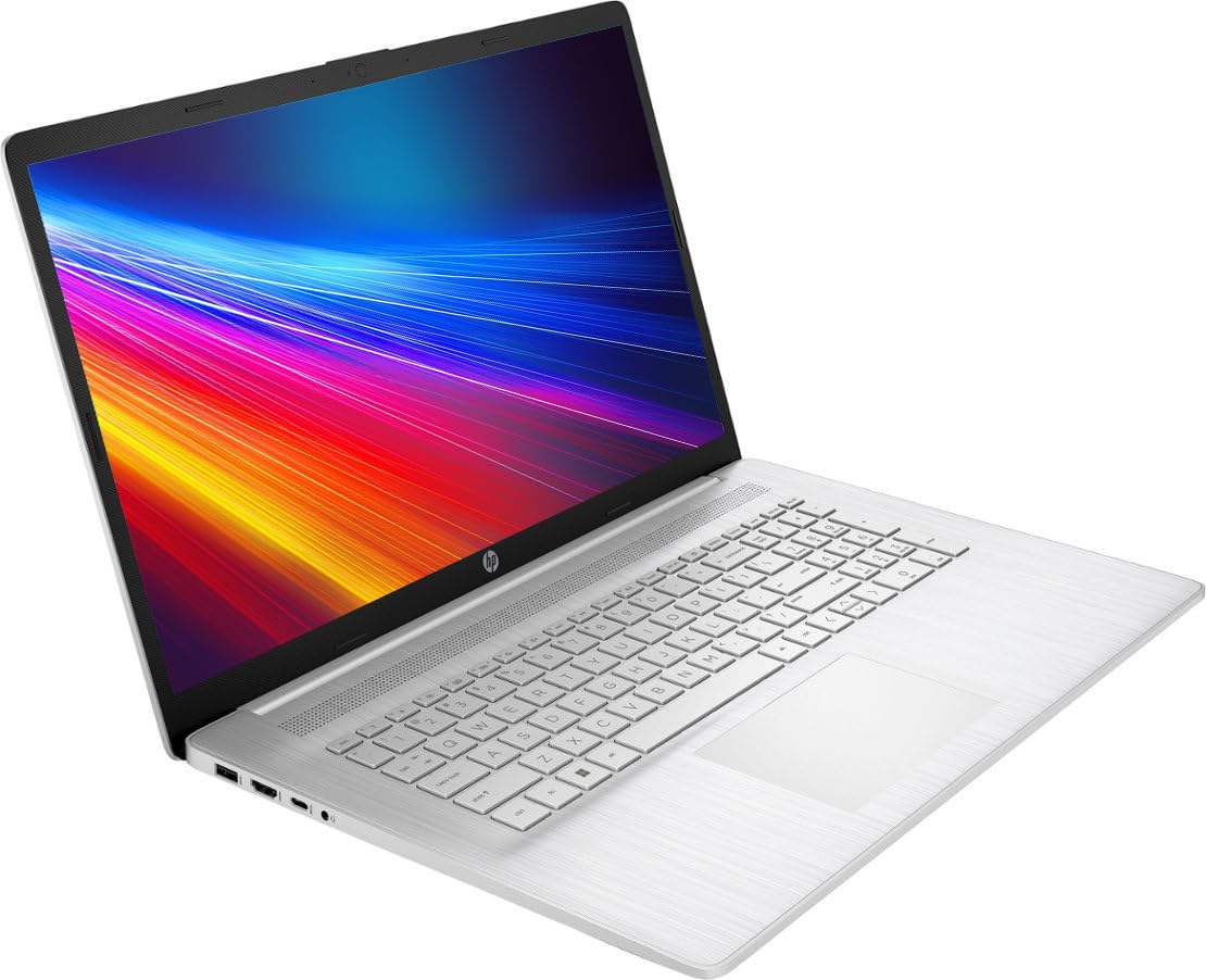 HP 17.3 Inch Touchscreen Laptop for College Students, School, AMD Ryzen 5 7530U (Beats i7-1165G7), 32GB RAM, 1TB SSD, Windows 11 Pro, 10 Number Keyboard, WiFi 6, HDMI, Silver, PCM