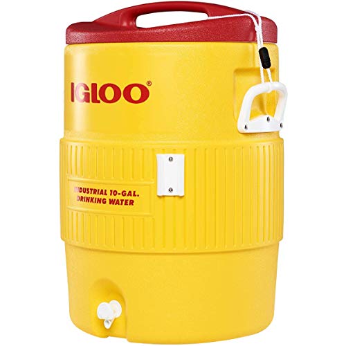 Igloo 10 gallon Industrial Beverage Cooler , Yellow/Red/White