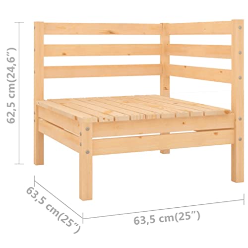 vidaXL Patio Corner Sofa Solid Pinewood