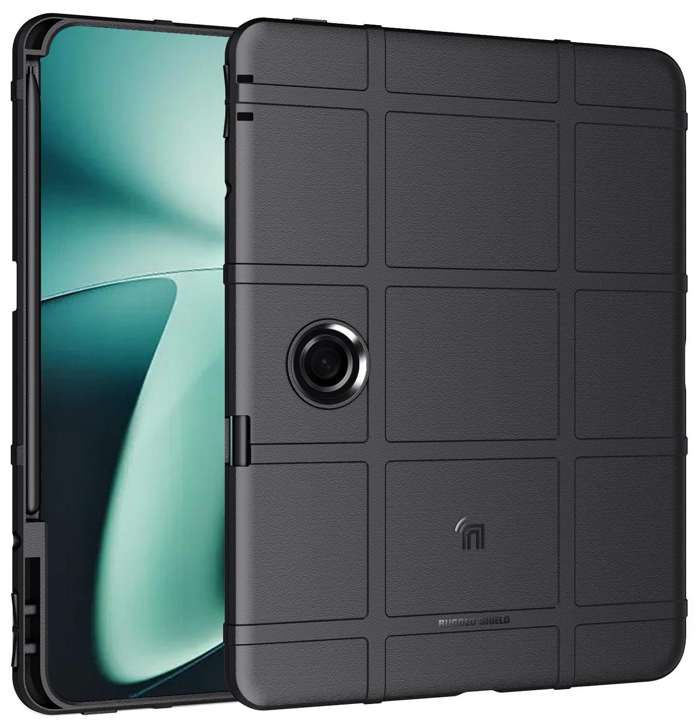 Case for OnePlus Pad 11.6" Tablet (2023), Nakedcellphone Special Ops Tactical Armor Rugged Shield Protective Cover [Anti-Fingerprint, Matte Grip Texture] with Stylus Holder Slot - Matte Black