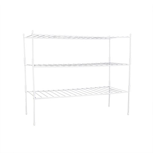 Grayline 40186, Extra Large Triple Stackable Shelves, White