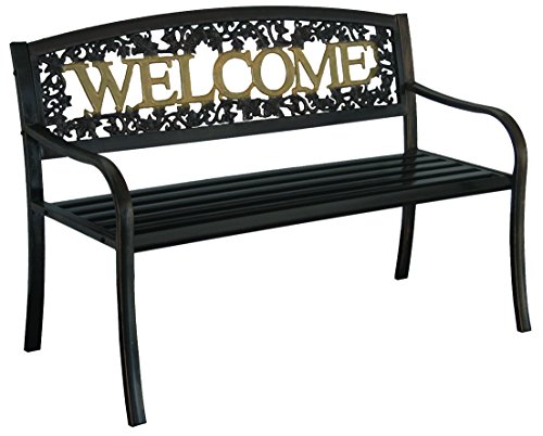 Leigh Country Black and Gold Welcome Bench