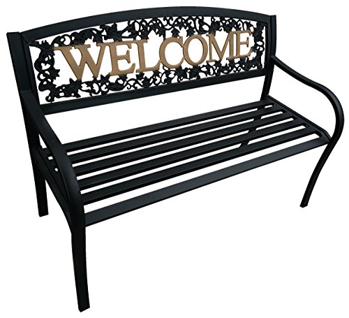 Leigh Country Black and Gold Welcome Bench
