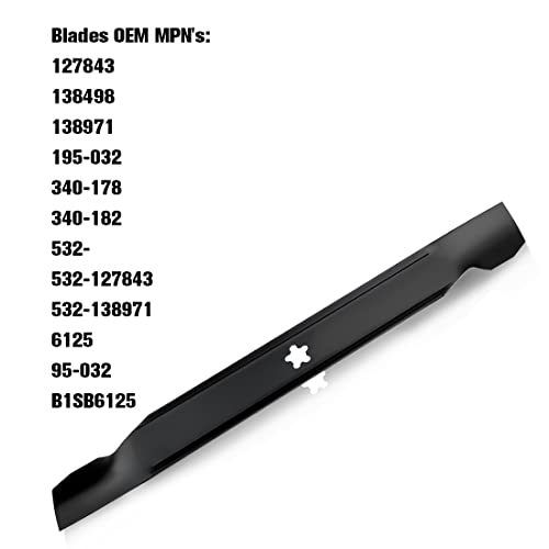 Grasscool LT1000 42 inch Mower High Lift Blades for Craftsman Poulan Pro AYP Hus 42'' Deck Mower Replace 532138971 138498 138971 532138498 138971X431