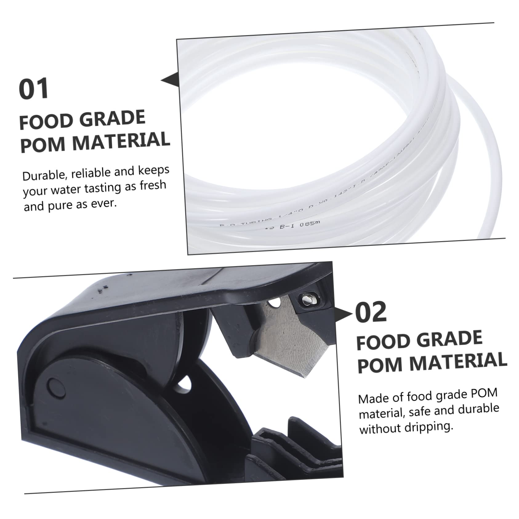 Angoily 1 Set Ice Machine Accessories Refrigerator Water Supply Kit Water Connection Kit 1/4 Tubing Water Line Splitter Fridge Water Line Kit Fittings Ao Cooler White Hose Water