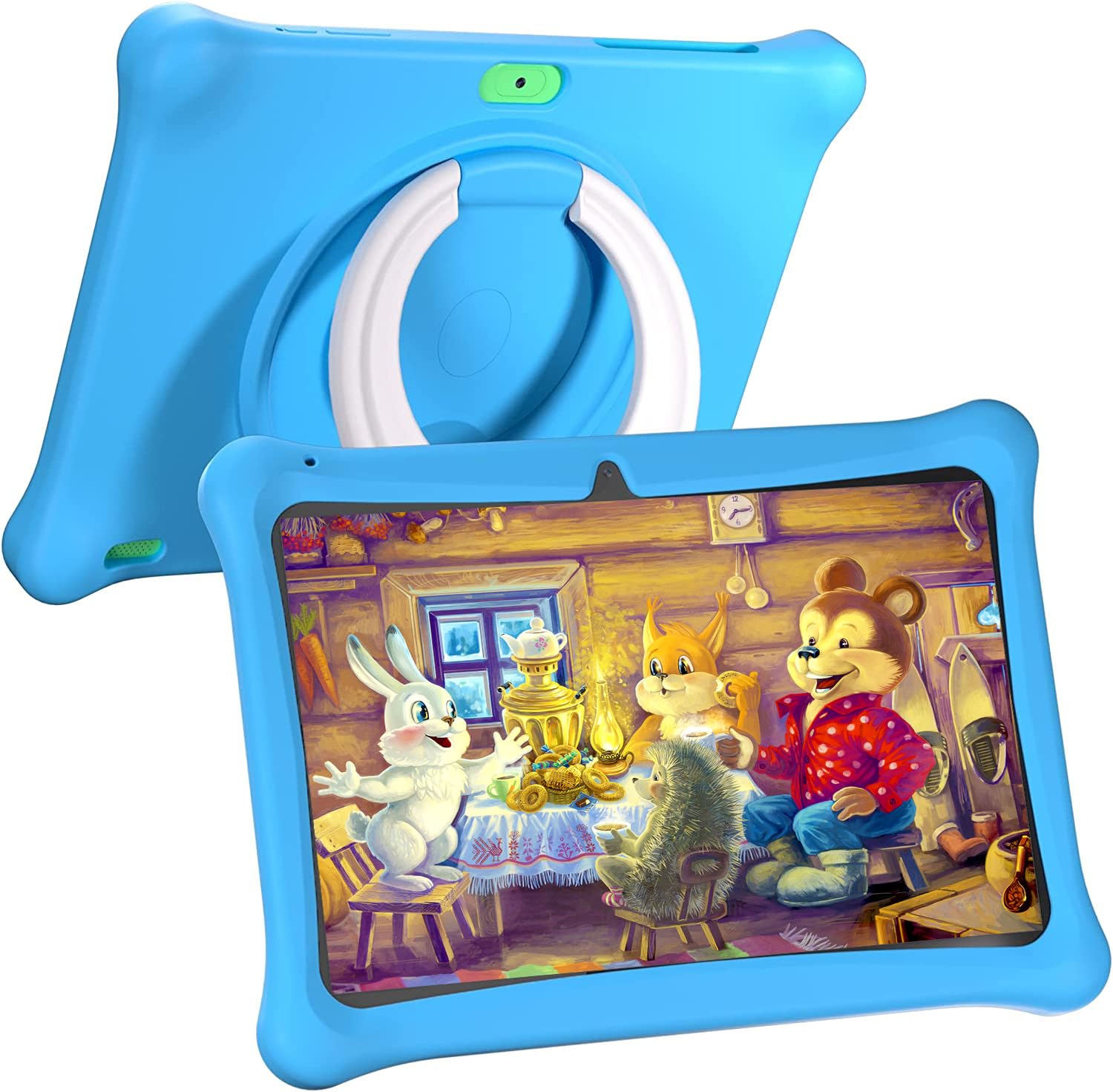 SGIN Kids Tablet, Android 12 Kids Tablets, 10 Inch 2GB+64GB Tablet for Kids, with Case, WiFi, Dual Camera, Parental Control APP, Educational Games,iWawa Pre Installed (Blue)