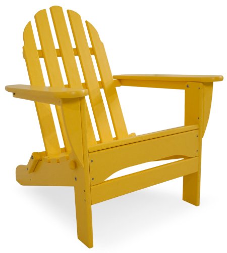 POLYWOOD AD5030LE Classic Folding Adirondack Chair, Lemon