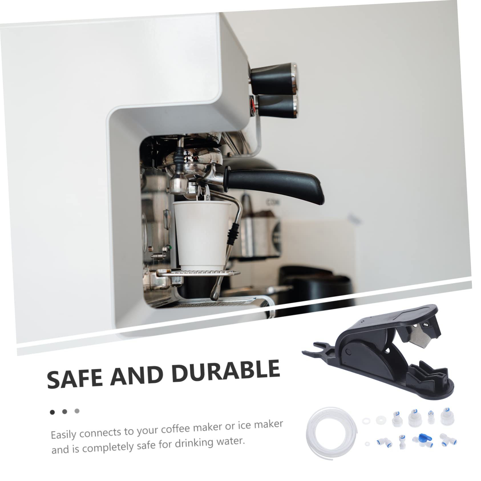 Angoily 1 Set Ice Machine Accessories Refrigerator Water Supply Kit Water Connection Kit 1/4 Tubing Water Line Splitter Fridge Water Line Kit Fittings Ao Cooler White Hose Water
