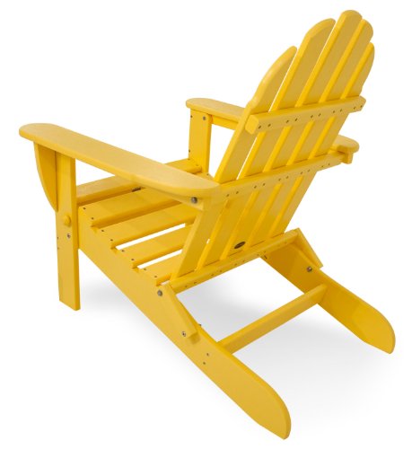 POLYWOOD AD5030LE Classic Folding Adirondack Chair, Lemon