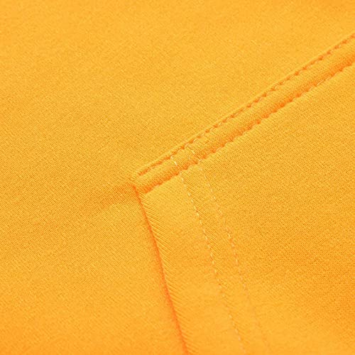 Fashion Hooded Sweatshirts for Women Long Sleeve Drawstring Pocket Classic Pullovers Electrocardiogram Casual Shirt Tops Yellow