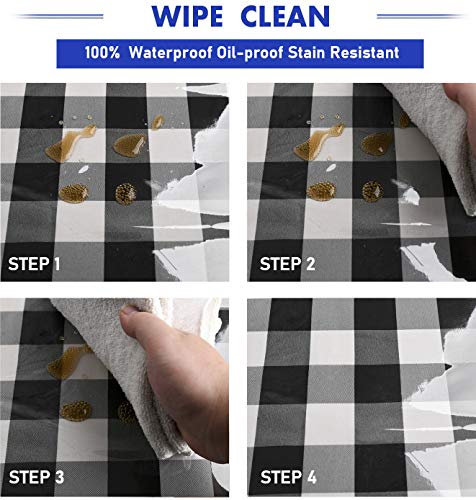 Hiasan Clear Plastic Tablecloth Rectangle - 100% Waterproof Oilproof Stain Resistant Wipeable Transparent Vinyl Table Cloth Protector, 54 x 80 Inch