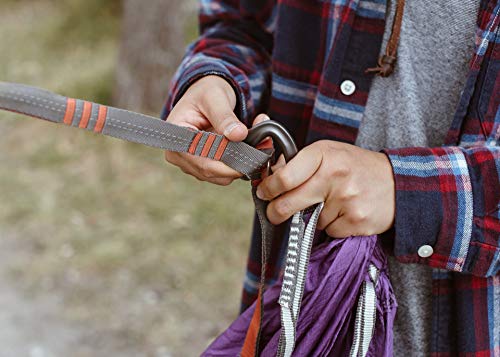KAMMOK: Python 15' Tree Friendly Hammock Straps | Woven, No-Stretch, Knotless, Durable Holds up to 500lbs, (Lightweight for Hiking, Camping, Backpacking), Set of 2 w/ Stuff Sack