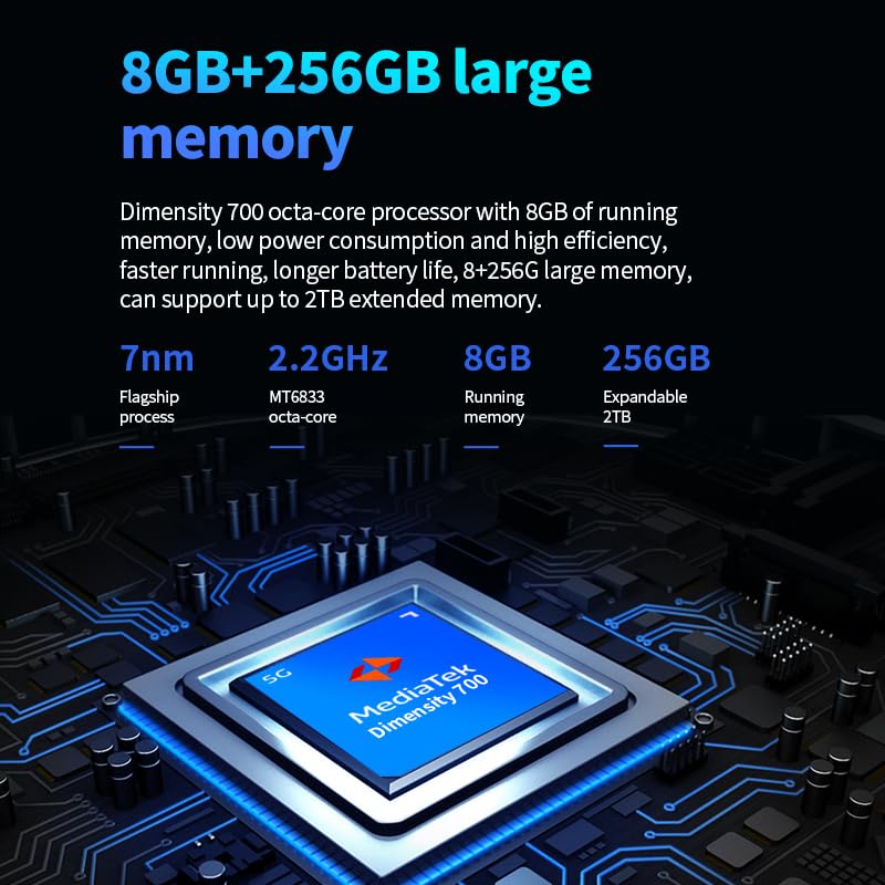 Big Walnut B2 Rugged Smartphone Unlocked, 8000mAh Battery 8GB 256GB Android 12 Cell Phone, 64MP Camera 24MP Night Vision,IP68 Waterproof Mobile Phone Unlocked 5G GSM Dual Sim NFC