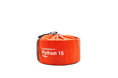 KAMMOK: Python 15' Tree Friendly Hammock Straps | Woven, No-Stretch, Knotless, Durable Holds up to 500lbs, (Lightweight for Hiking, Camping, Backpacking), Set of 2 w/ Stuff Sack