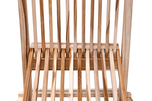 Nordic Style Folding Chair for Indoor and Outdoor Use - Patio, Balcony, Dining (Natural Finish, Beige)