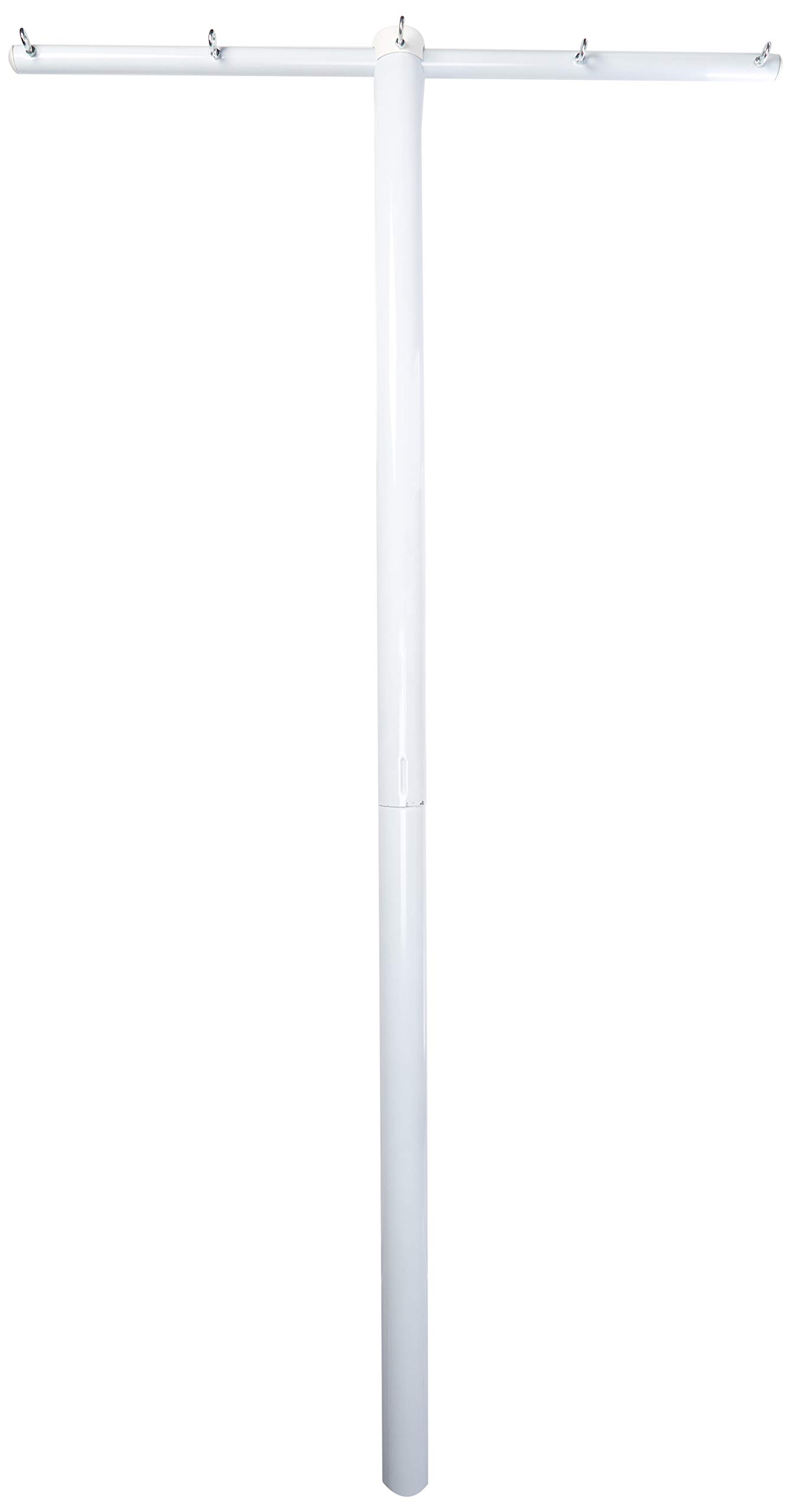 Household Essentials Outdoor Clothesline, 86 inches high, 46 inches Wide, and 3 inches deep 3-inch Diameter Post, White