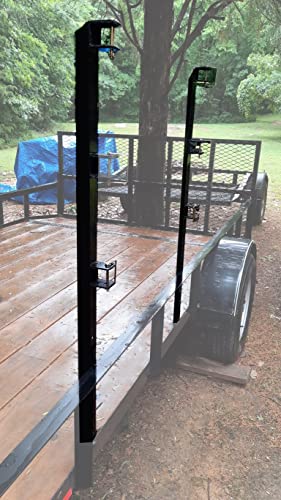 ECOTRIC Heavy Duty 3-Place Edgers Gas Weeder Trimmer Rack Holders for Open Landscape Trailer