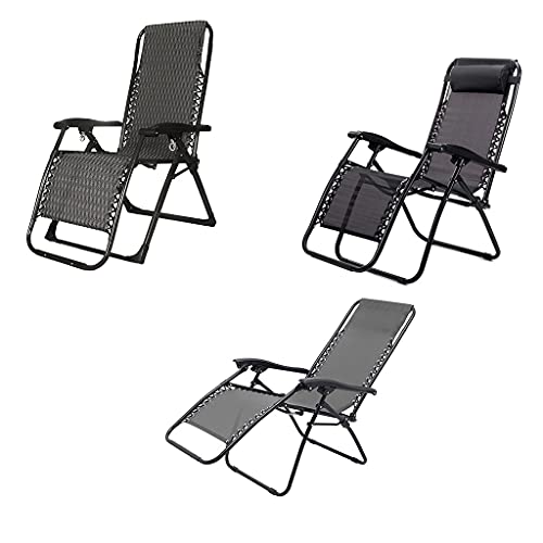 Peiiwdc Gravity Chair Pad, Universal Gravity Chair Folding Recliner Replacement Cloth Breathable Durable Mesh Outdoor Patio Lounger Cover Pad, Black