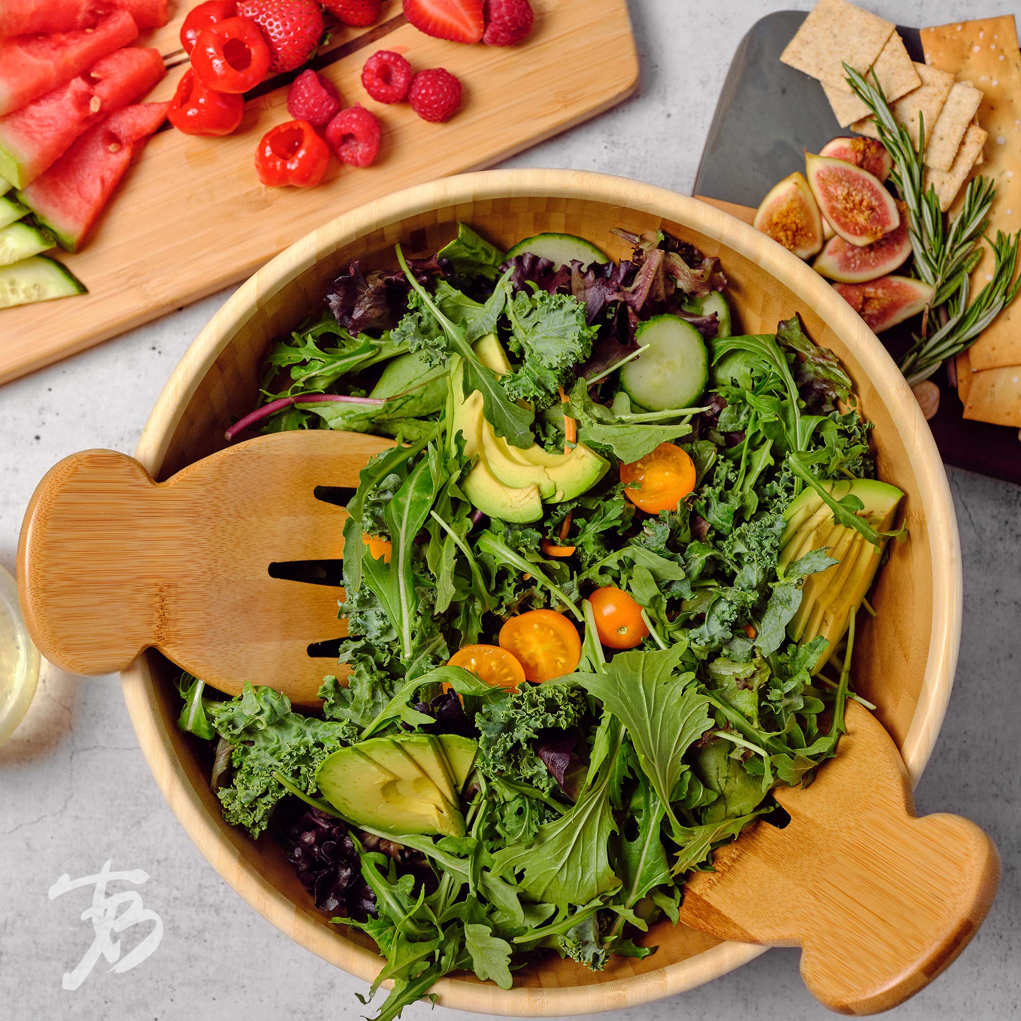 Totally Bamboo 2 Piece Natural Bamboo Salad Hands