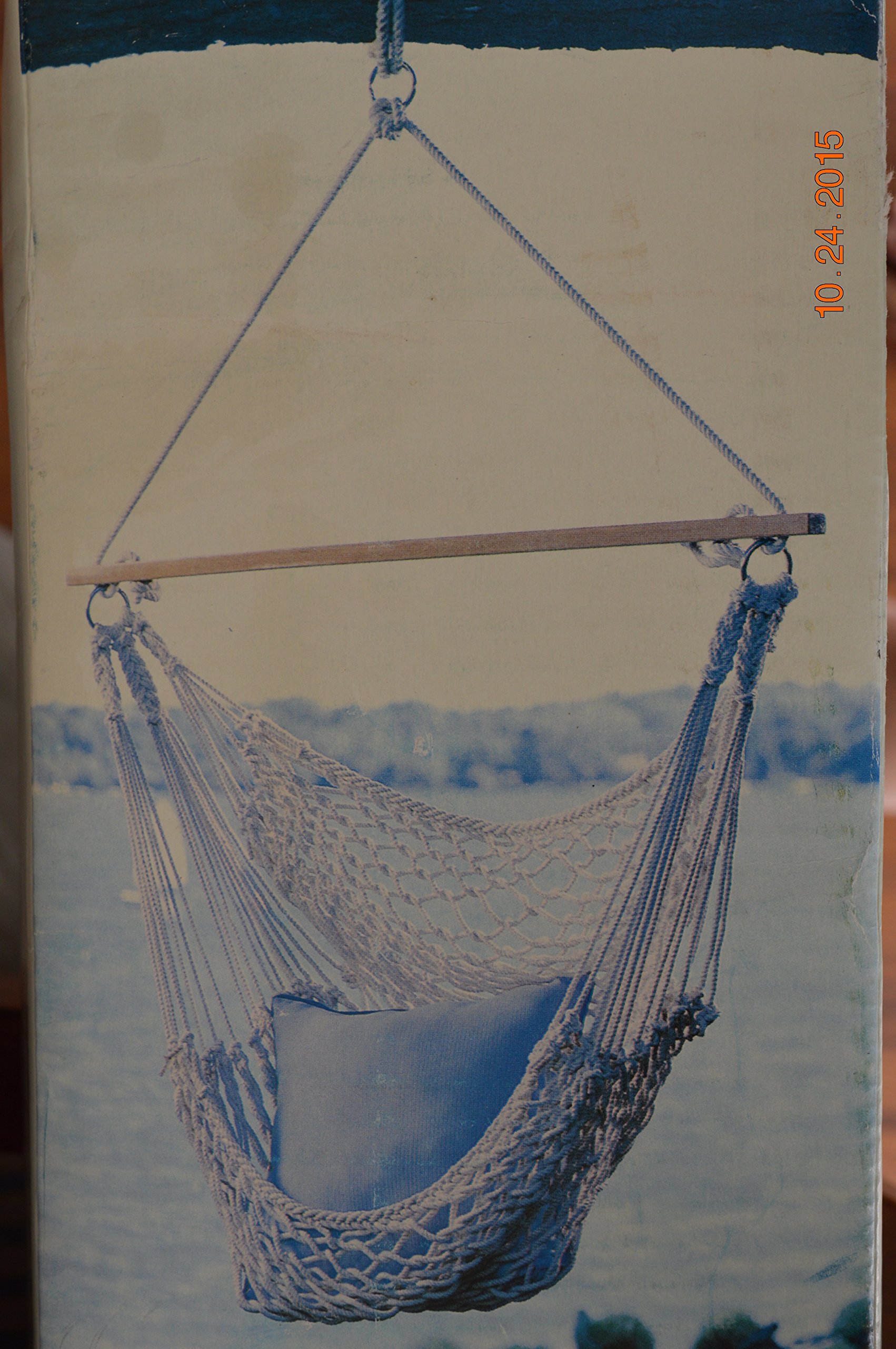 Gifts & Decor Cotton Rope Hammock Cradle Chair with Wood Stretcher