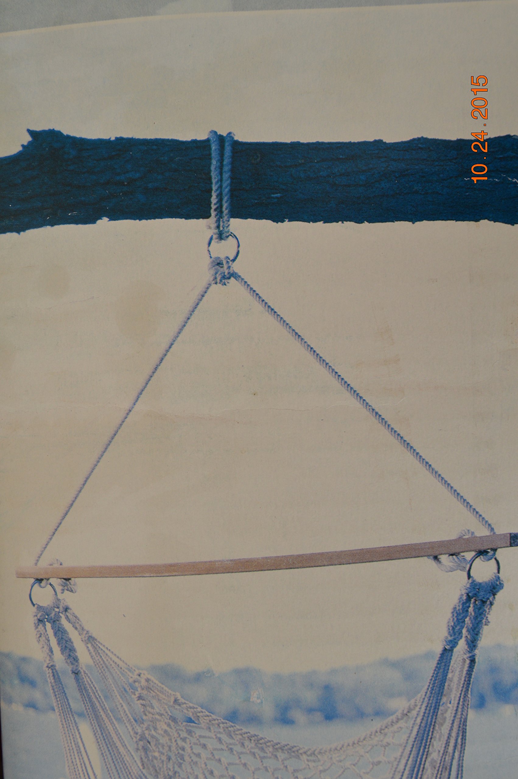 Gifts & Decor Cotton Rope Hammock Cradle Chair with Wood Stretcher