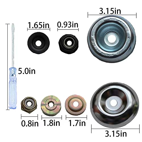 ISWAWO Steel Trimmer Head, Universal Weed Eater Blades 6 Steel Razors 65Mn Professional Blade Cutter Replacement for String Trimmers - 1 Trimmer Head & 2pcs Different Blade Adapter Kits