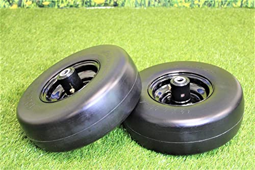 2 Pack 13x5.00-6 Black No Flat Front Solid Tire Puncture Proof Assemblies