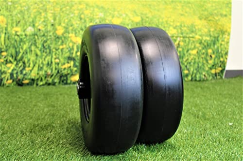 2 Pack 13x5.00-6 Black No Flat Front Solid Tire Puncture Proof Assemblies