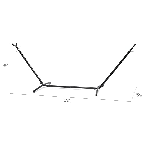 Amazon Basics Heavy-Duty Hammock Stand, Includes Portable Carrying Case, 9-Foot, Black