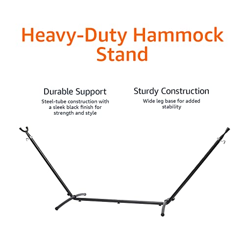 Amazon Basics Heavy-Duty Hammock Stand, Includes Portable Carrying Case, 9-Foot, Black