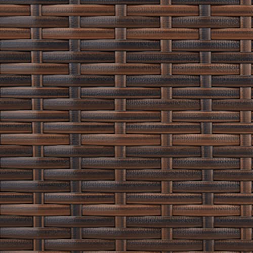 Signature Design by Ashley East Brook Outdoor Wicker Loveseat with Table Set, Brown