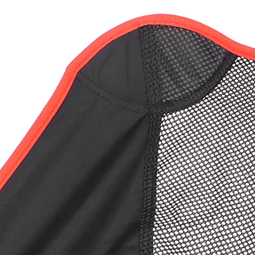 DAUERHAFT Outdoor Camping Chair, Wide Uses Aluminum Alloy Portable Chair Simple Operation Nylon Mesh with A Stable Four Arm Design for Barbecue(Bright Red)