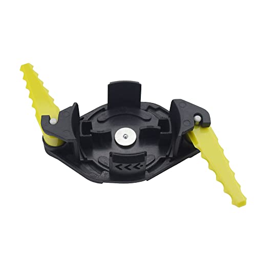 ACFHRL2 AC052N1 2-in-1 Fixed Line and Bladed Head kit Compatible with RYOBI Auto Feed String Trimmers - with String Trimmer Replacement Spool Line & Spool Cap & Serrated Blade - Complete Equipment