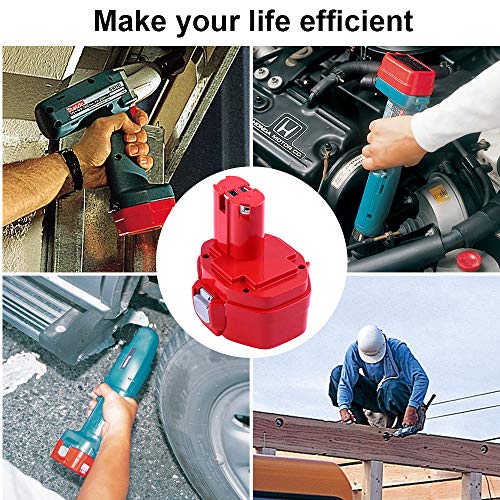 Replacement Battery Compatible with Makita 14.4V Battery Ni-MH 3.0Ah 1420 1422 1433 1434 1435 1435F 192699-A 193158-3 192600-1 Cordless Power Tool-2 Pack
