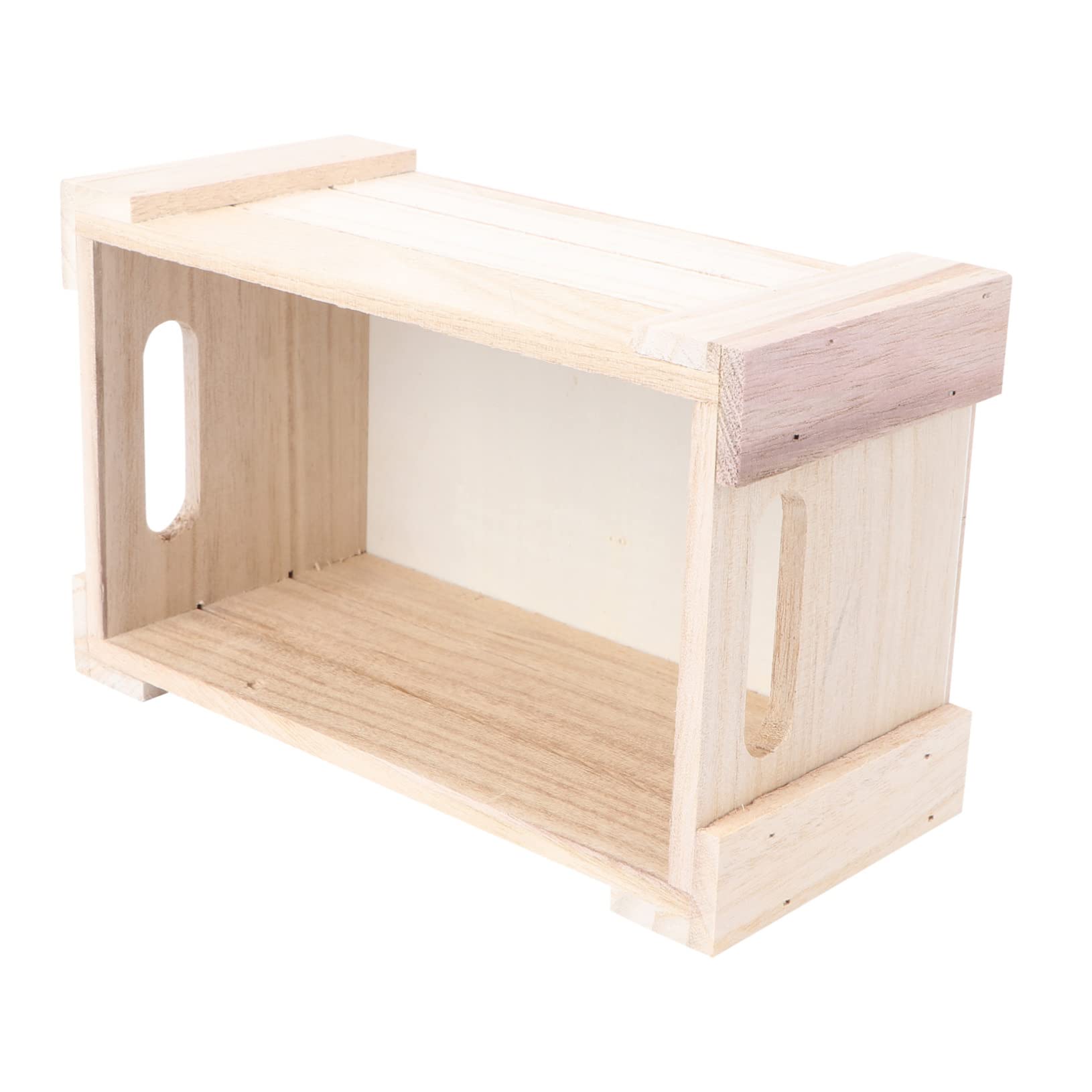 FUNOMOCYA 1pc Wooden Desktop Storage Basket Wood Desk Containers for Fruit Rustic Storage Bins Table Organizer Wood Nesting Storage Box Rustic Wood Crates Wooden Table Storage Box Organizer