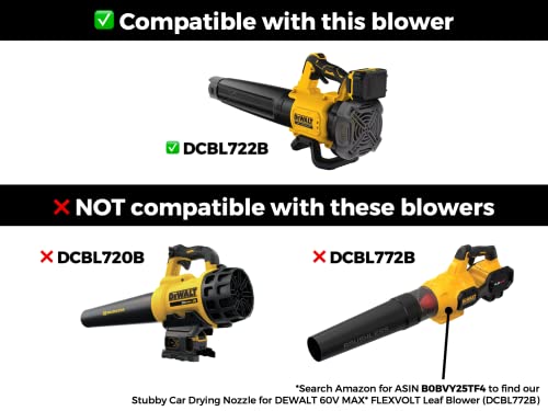 Stubby Nozzle Co. STUBBY Car Drying Nozzle for DEWALT 20V MAX XR Leaf Blower (DCBL722B)