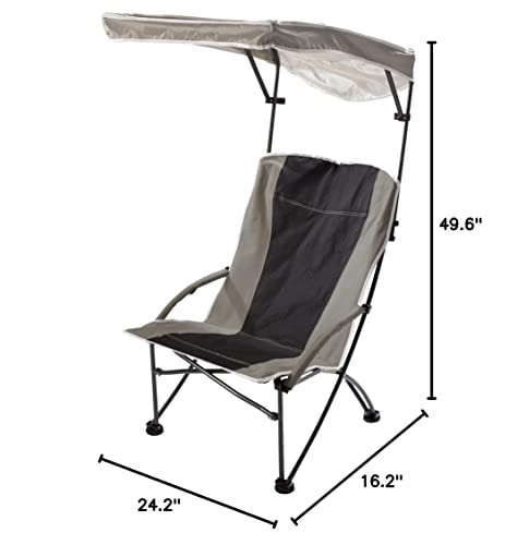 Pro Comfort High Shade Chair,Tan Fabric,Graphite Frame