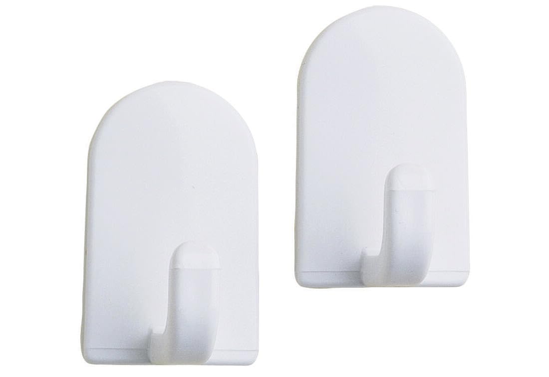 InterDesign Self-Adhesive Mini Hook, White, Set of 6